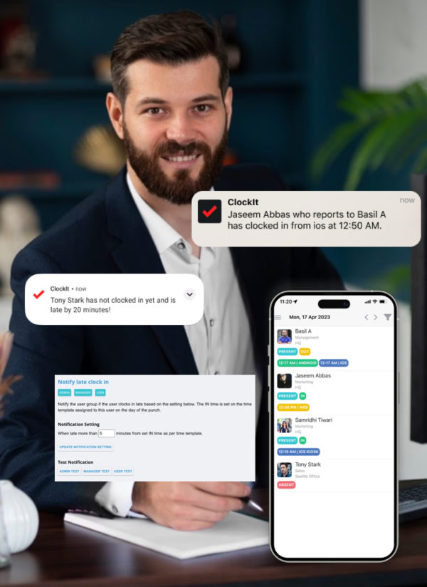 Time Clock Notifications - ClockIt