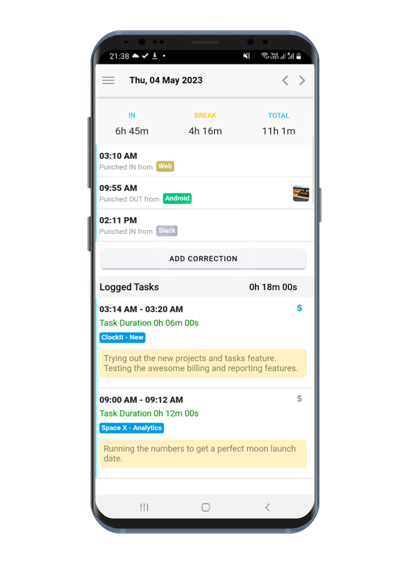 Time Tracker - ClockIt