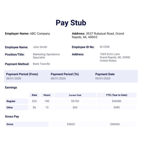 Paystub - ClockIt