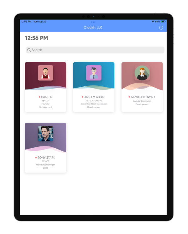Time Clock Kiosk App for Android Tablets - ClockIt