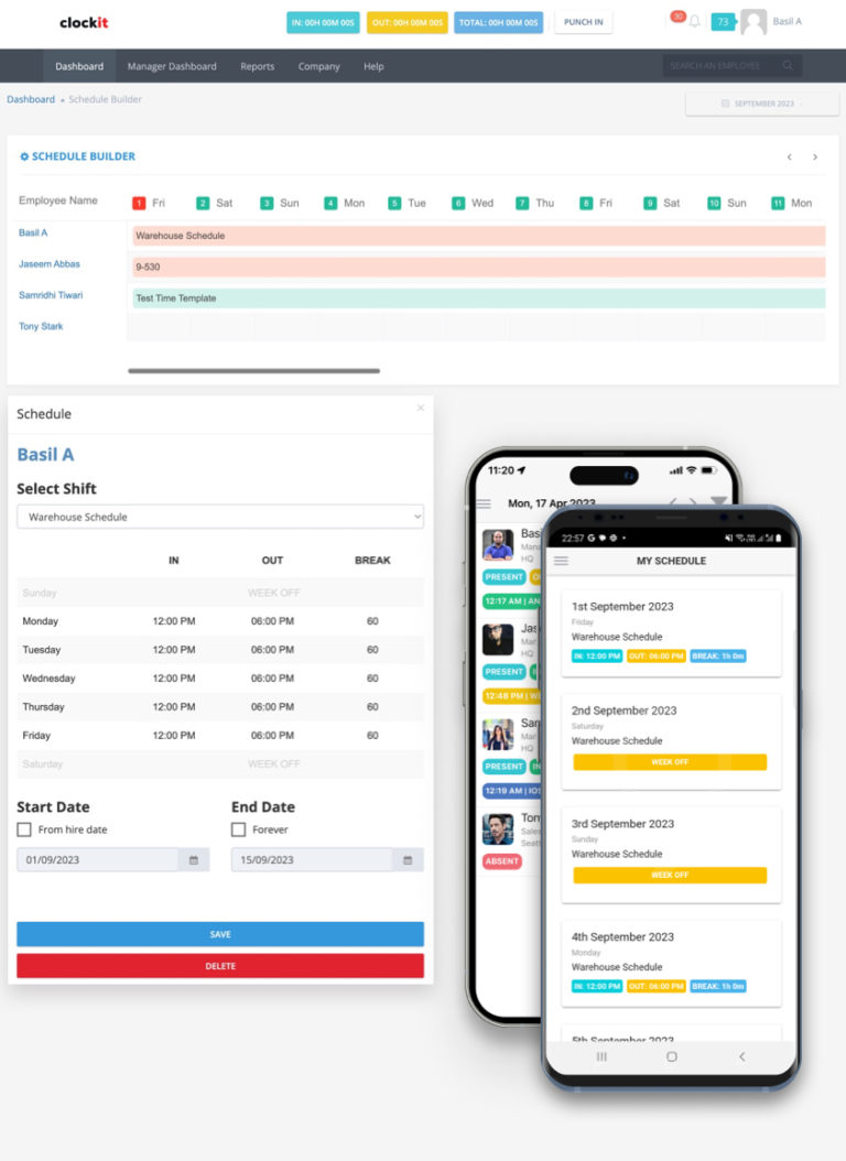 Shiftplanning and Employee Scheduling Software - ClockIt