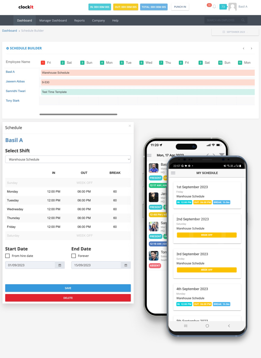 Shiftplanning and Employee Scheduling Software - ClockIt