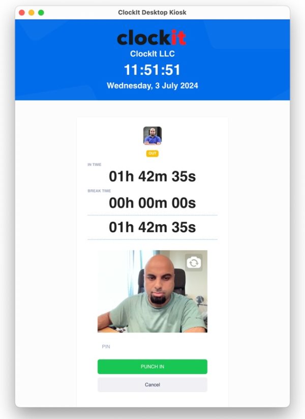 Time Clock Kiosk for Mac, Windows and Linux - ClockIt